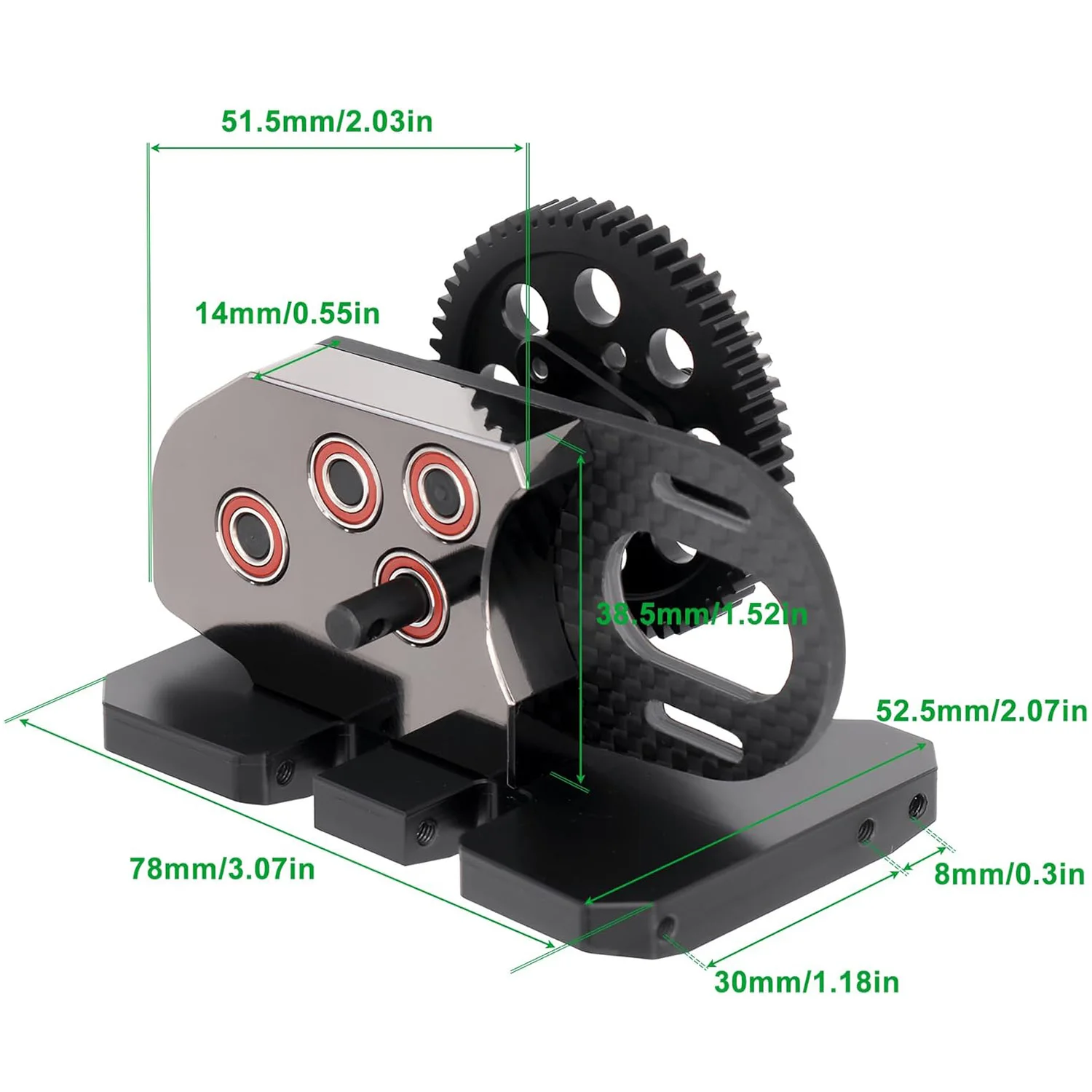 1/10 RC Crawler Gearbox - Enhance Performance & Durability