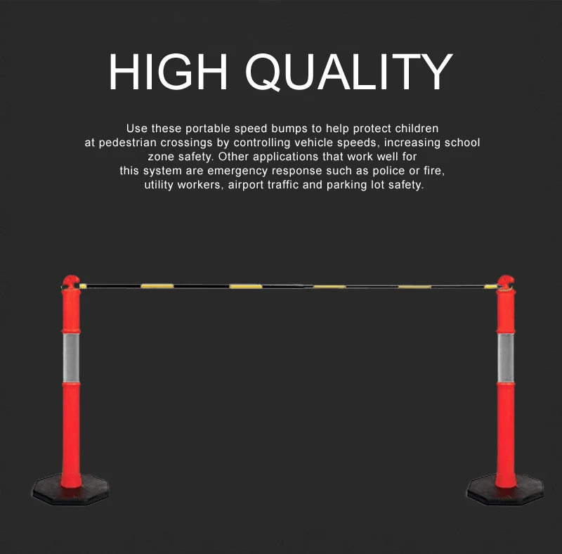 Yellow Post Barrier Plastic Column Pile Safety Bollard