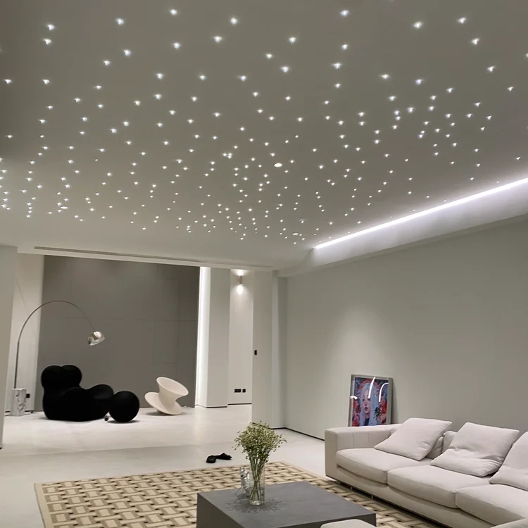 Professional Twinkle Star Ceiling Panels Decorative Optical Fiber Star ...