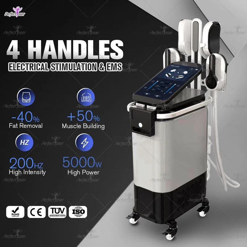 16 Tesla 4 Handle Bodysculpt Electromagnetic Muscle Stimulation Fat ...