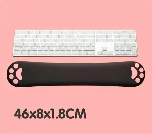 Cute Cat Paw Memory Foam Wrist Rest Mouse Keyboard Pad With Wrist ...