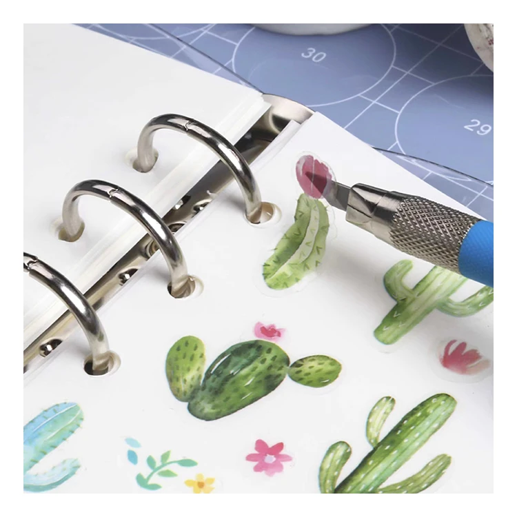 Clear 6 Ring Collection Pvc Transparent Planner Cover Spiral Opening ...