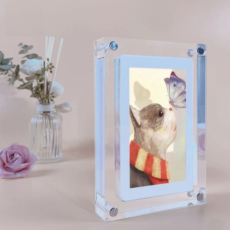 Wholesale Clear Acrylic Digital Video Player Photo Frame 1 Side With 7 ...