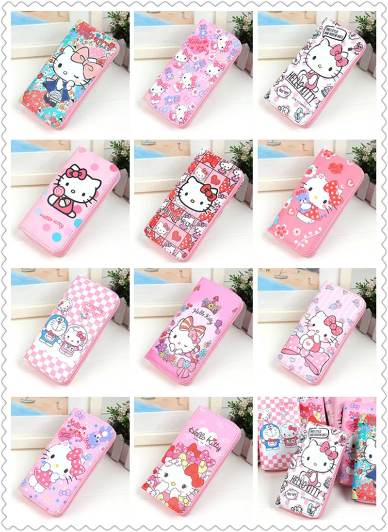 Cute Kids Kuromi Wallets Kids Cartoon Pu Purses Card Holder Sanrio Coin ...
