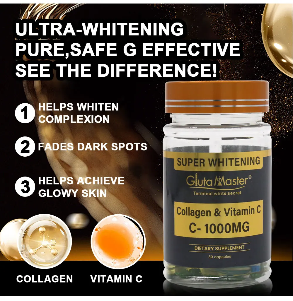 Gluta Master Collagen Vitamine C-1000 MG Super Whitening Capsules ...