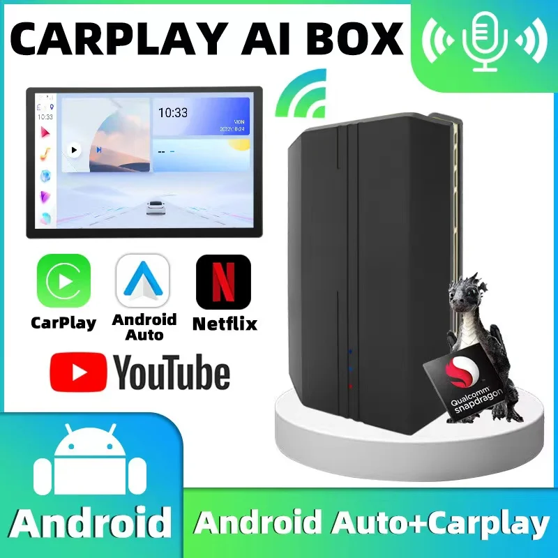 Carplay Ai Box Adapter Wireless Android 12.0 Auto Wireless Carplay Ai ...