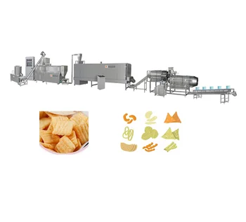 Stainless Steel Twin Screw Extruder Puffed Corn Chips Snacks Food ...