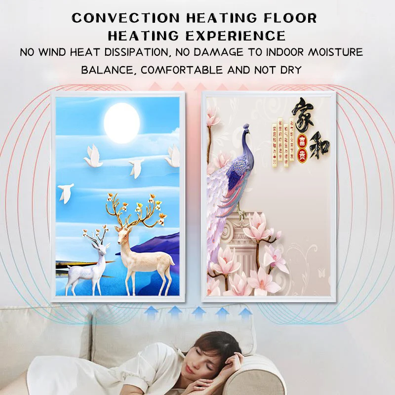 Electrical Home Infrared Radiant Ceiling Room Panel Carbon Crystal Wall ...