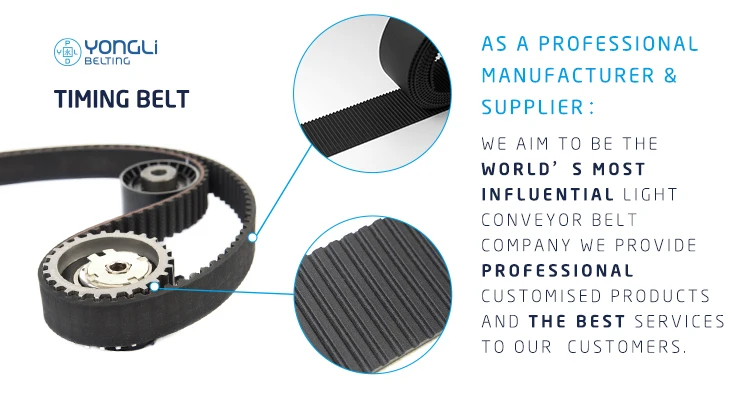 YONGLI Various Industry Timing Belt 16mm T10 Tooth 16-T10-150 mm Black or White Color Sync Belt ...