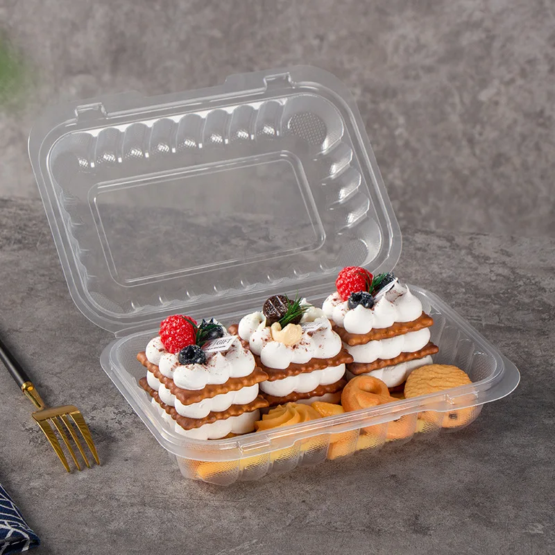 5x5" Plastic Transparent Clamshell Take Out Food Packing Box Used For ...