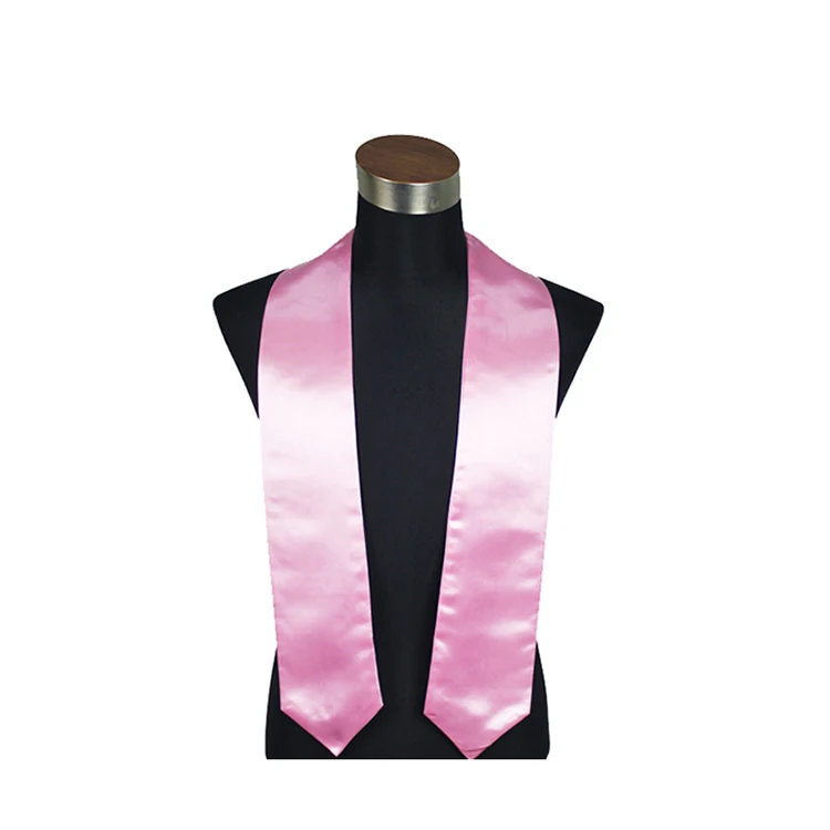 12 Color Plain Satin Graduation Stole Polyester 72 Inch Sublimation ...