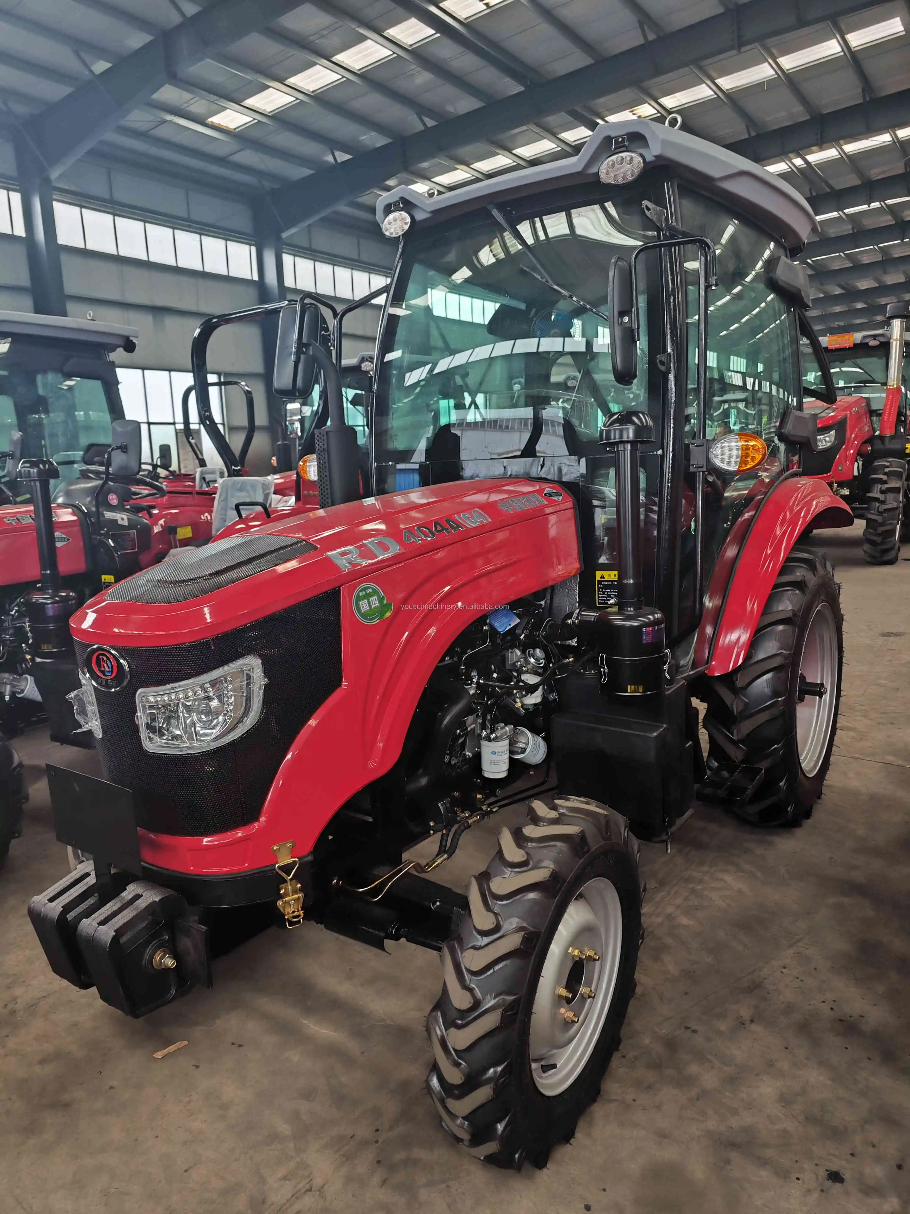 4x4 Compact Tractor With Loader And Backhoe Featuring 30 Hp Diesel ...