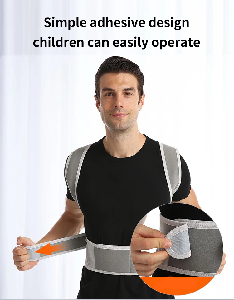 New Breathable Custom Adjustable Upper Back Upright Posture Correction ...