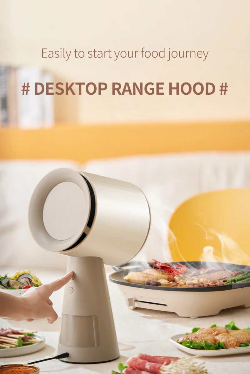 Mini Portable Desktop Range Hoods for Kitchen - Smart & Efficient