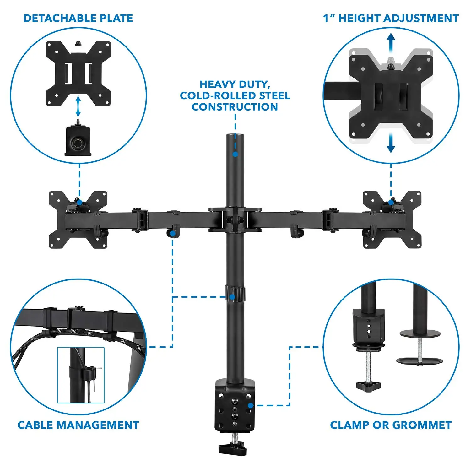 MG Dual Computer Monitor Stand - Optimize Your Workspace