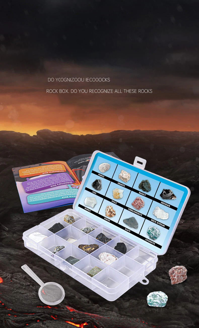 Professional Custom Educational Handmade Diy Dig Toy Valcano Rock ...