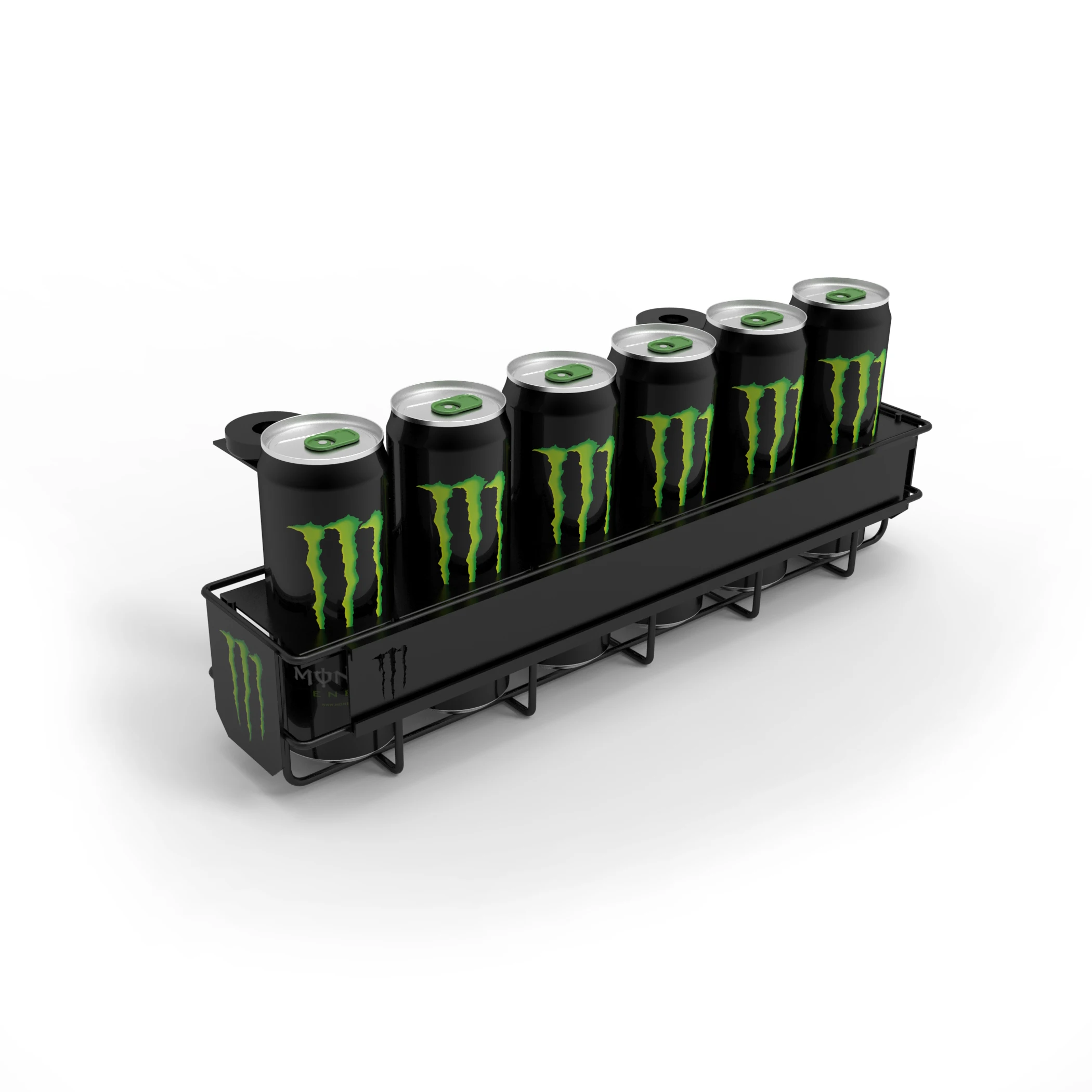Metal Energy Can Drink Floor Display Rack - Powder Coated