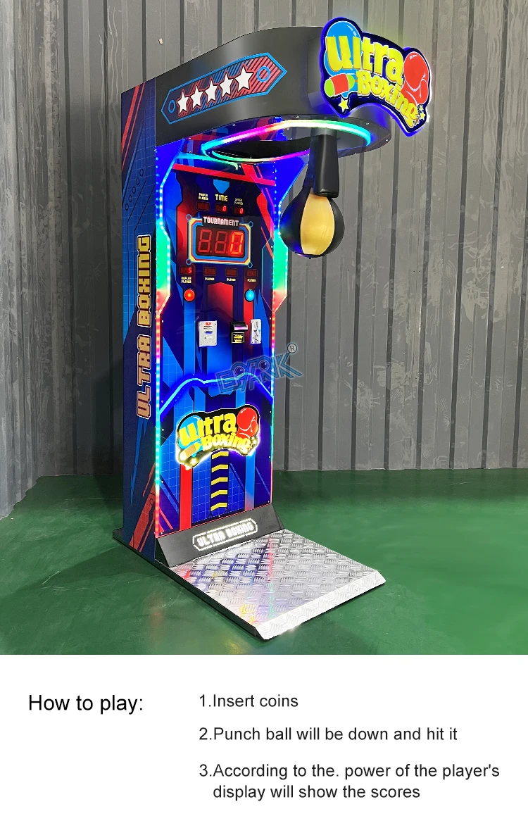 Customized Boxing Hitting Game Machine Sports Electronic Dynamic Arcade ...
