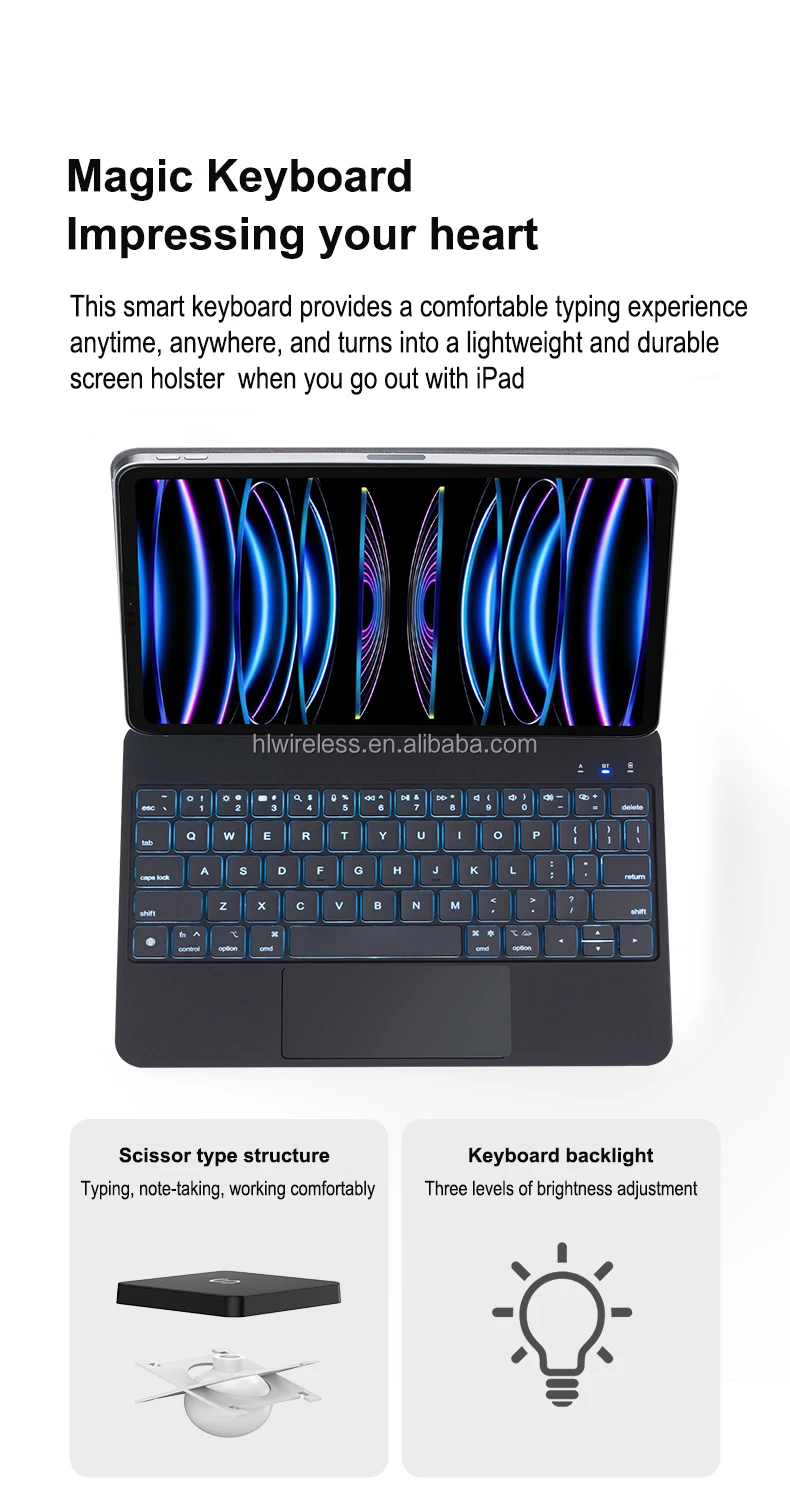 Wireless Magic Keyboard Case for Ipad Air & Pro Protection