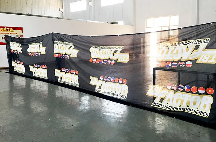 Outdoor Hanging Polyester Mesh Banner Sport Event Advertising Custom ...