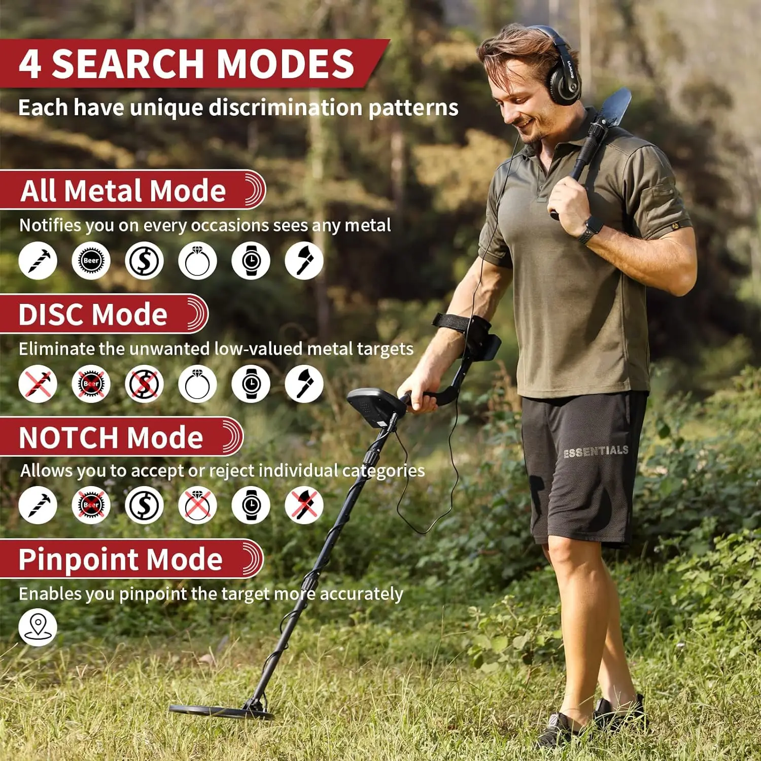 Long Range Metal Detector - High Accuracy for Adults