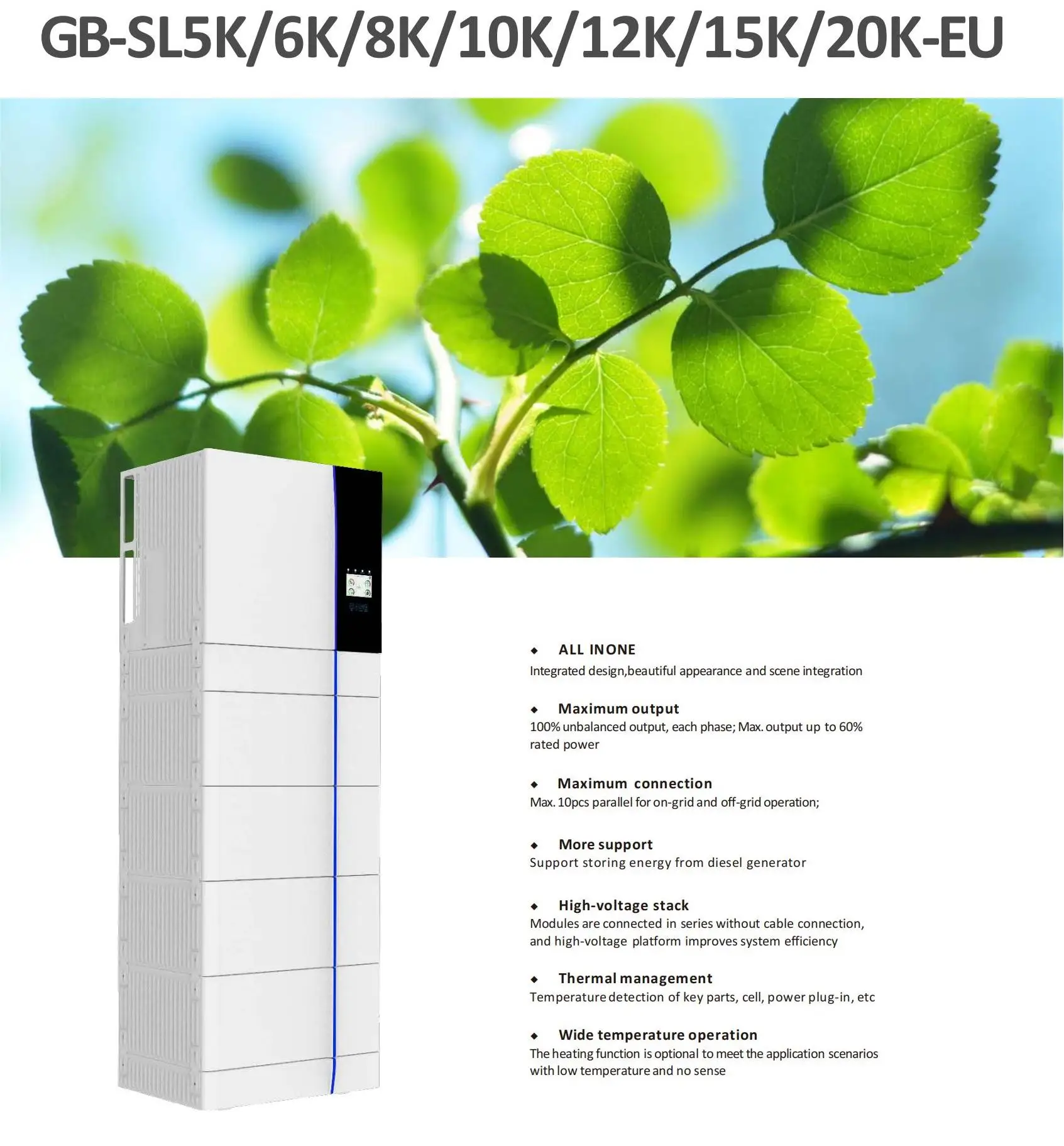 Deye Ess Gb-sl All In One Battery And Inverter High Voltage 16kwh 20kwh ...