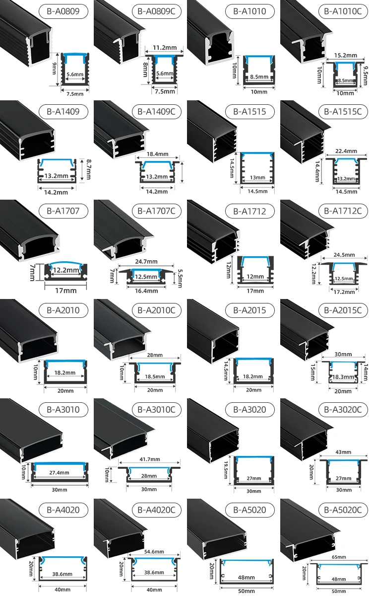 Customized Custom Led Strip Light Aluminium Profile Manufacturers ...