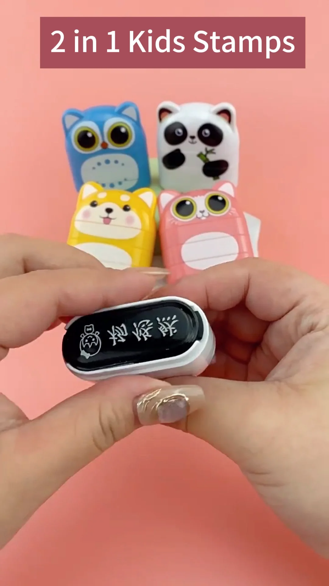 2 In 1 Waterproof Children Toy Stamps Flash Name Pet Stamps - Buy ...