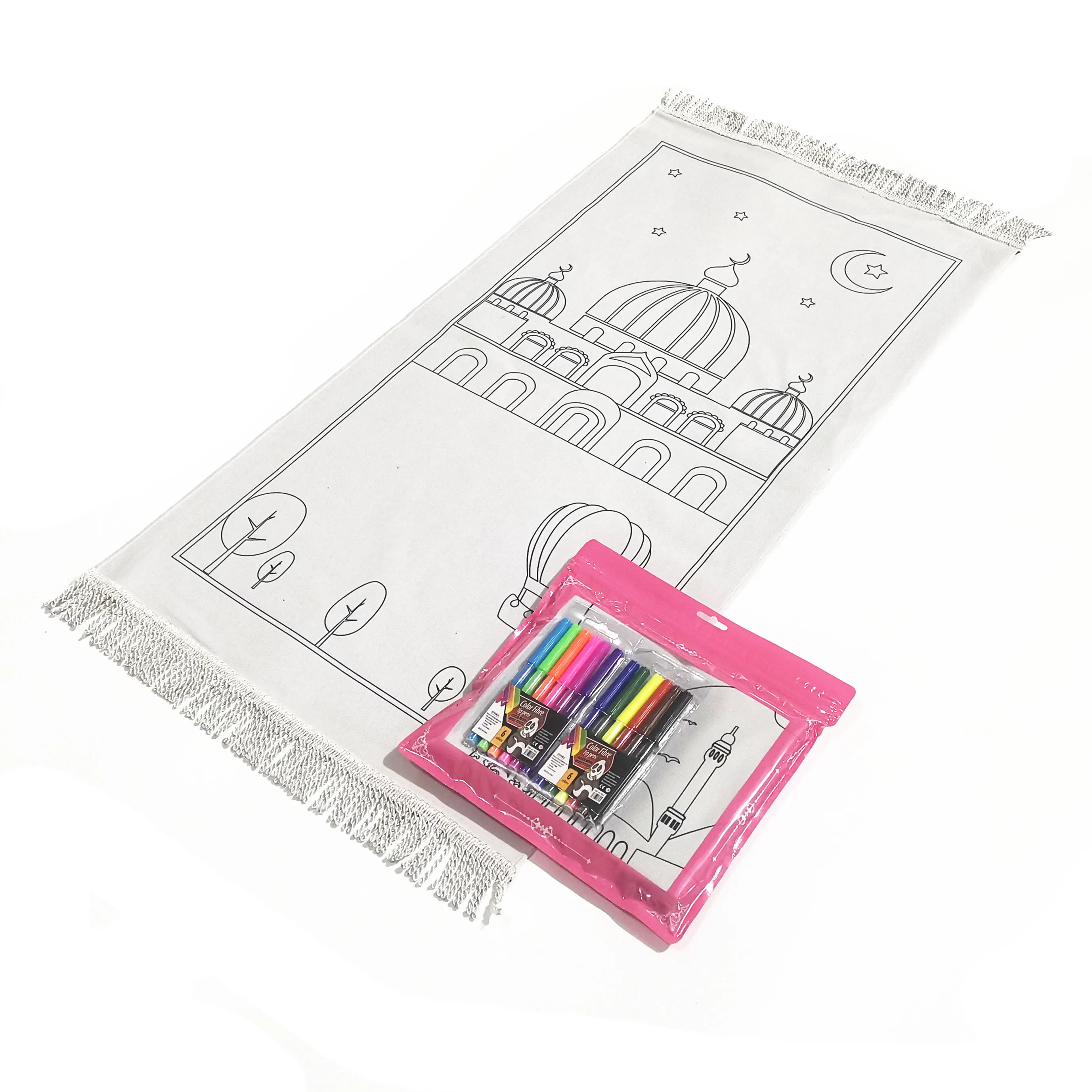 DIY Drawing Painting Educational Islamic Kids Prayer Mat