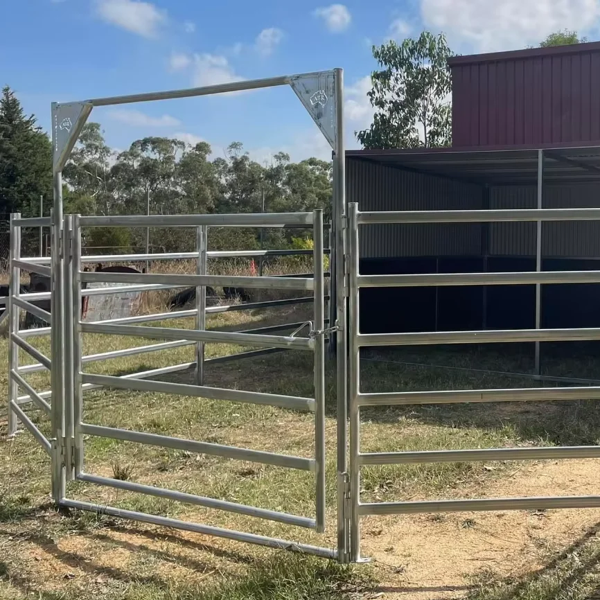 Cattle yard double swing gate and sliding gate| Alibaba.com