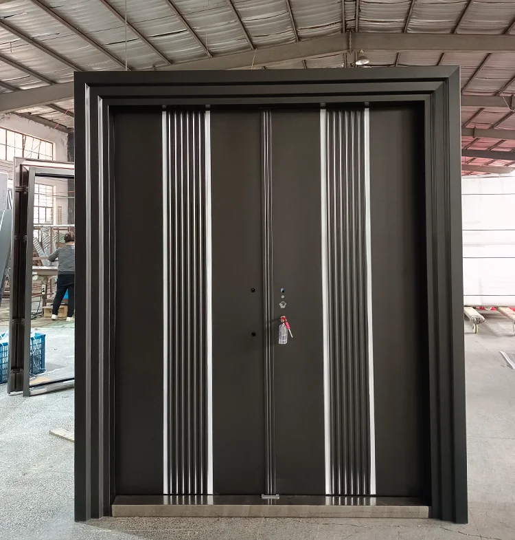 Stainless Steel Double Gate Design for Villa Entrance Handcrafted Swing ...