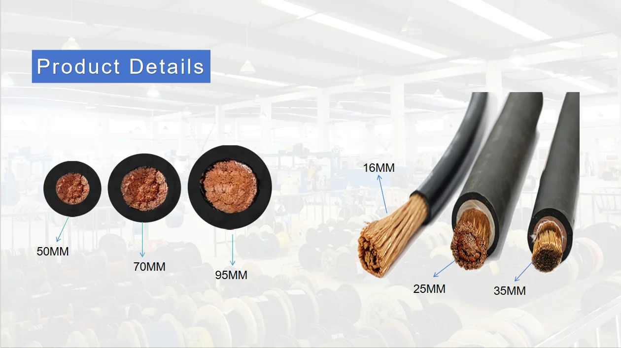 YH Insulated Welding Cable 16mm2 35mm 50mm2 450/750v Flexible Single ...