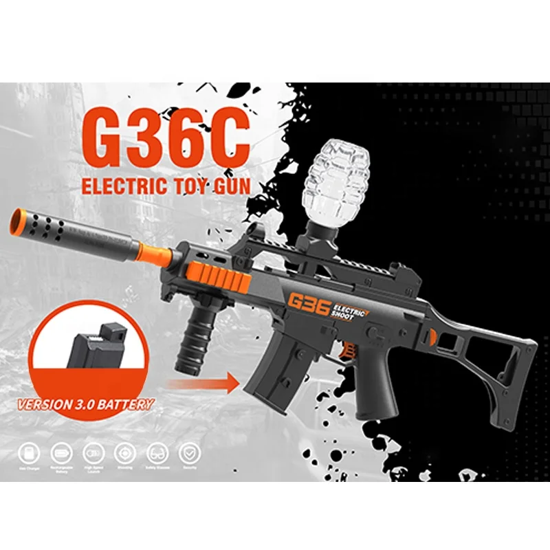 Paint Ball Air Guns Shooting Hunting Rifle Gel Bullet Shooter Backyard ...