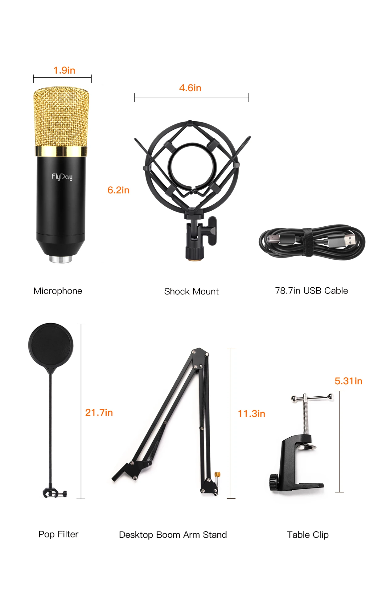 Oem Professional Studio Wired Condenser Microphone For Podcasting -34db ...