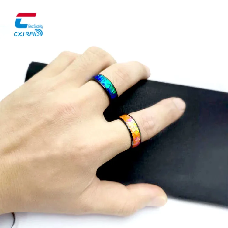 Contactless Ceramic /stainless Steel Nfc Rings Rfid Smart Ring Nfc ...