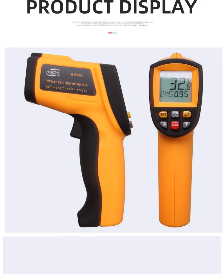 Non-contact Digital Infrared Thermometer Gun Type Industrial Ir ...