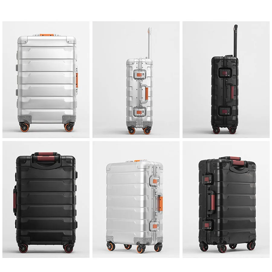 All Aluminum Magnesium Alloy Trolley Suitcases Unisex 20/24 Inch ...