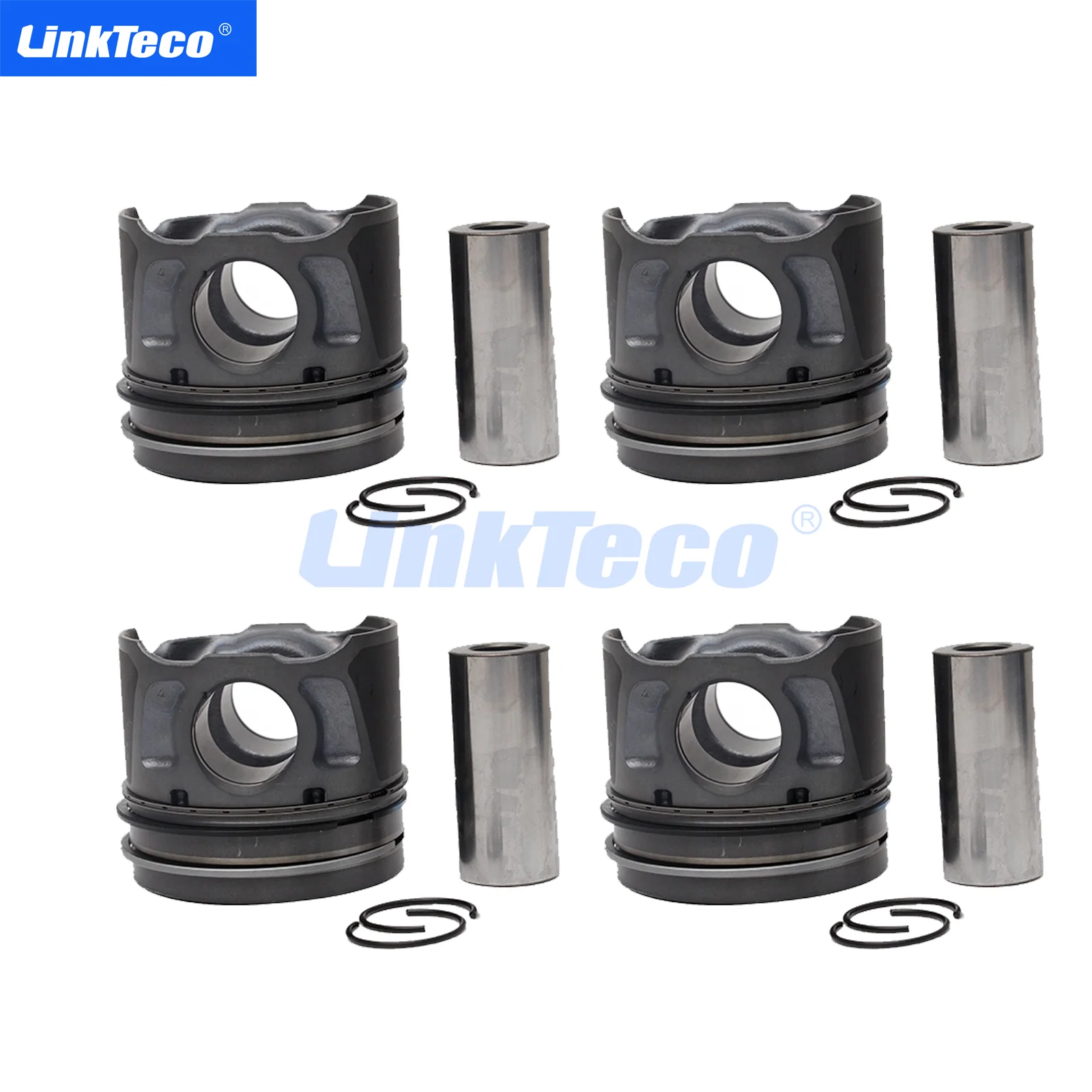 4pcs Pistons & Rings Kit Std For Ford Land Rover Jaguar Peugeot Citroen ...