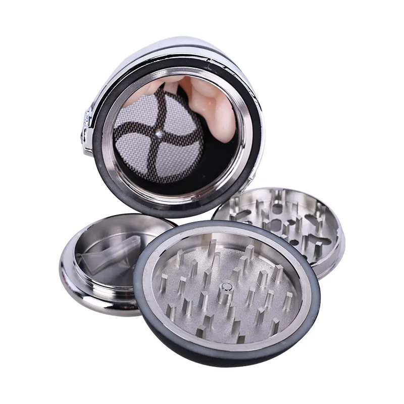 Creative Design Skeleton Helmet Metal Grinder 83mm 4parts Smoking ...