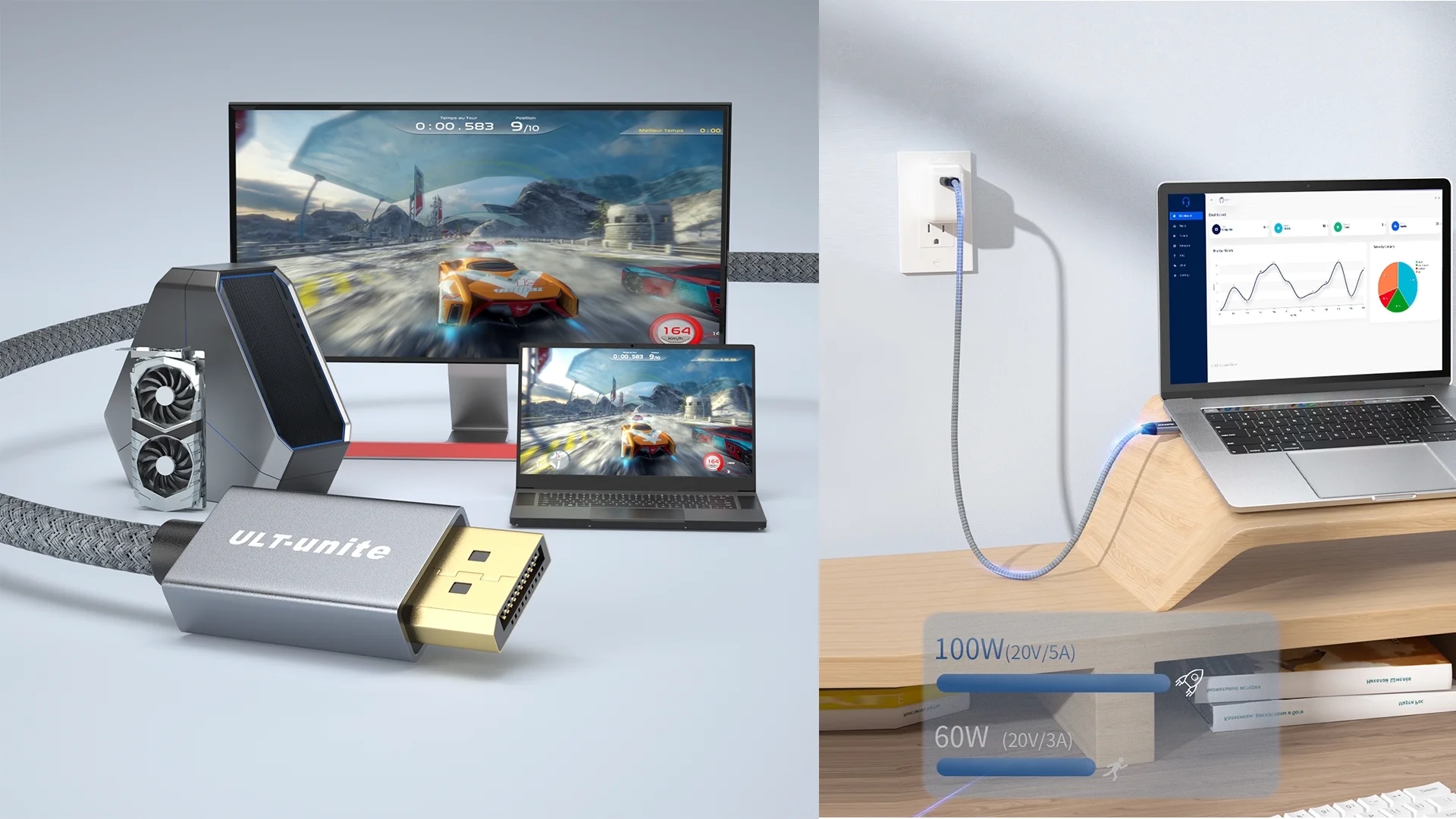 Ult-unite Adapter Cable Support 8k 60hz 4 K1210hz 4k144hz Hdr Usb3.1 ...