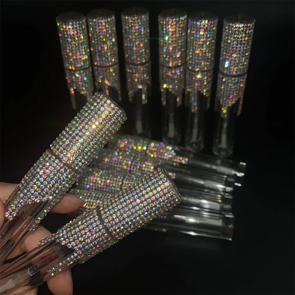 Wholesale Crystal Bling Diamond Rhinestone Empty Lipgloss Wand Tubes ...