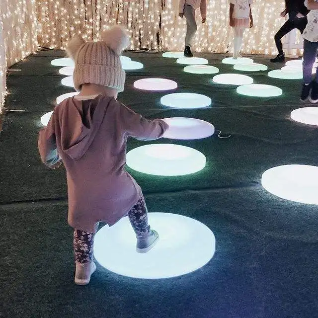 LED Dance Floor Tiles - Interactive 3D Stage Lighting, Rechargeable LED ...