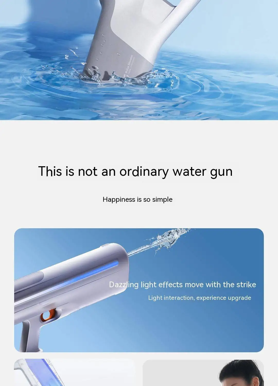 Original Xiaomi Mijia Pulse Water Gun Large Capacity 9m Range Multiple ...