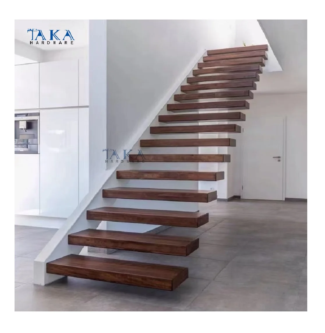 Wooden Staircase class floating Stairs Hardwood Steps Design Wood Stair ...