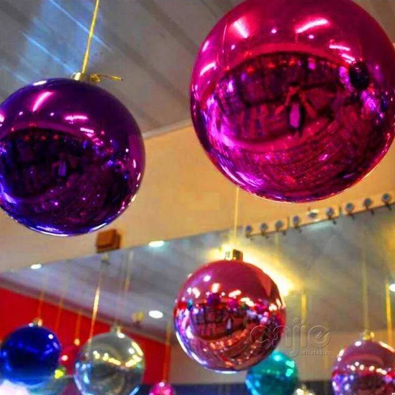 Modern Outdoor Decoration Floating Sphere Reflective Balloon Sparkling ...