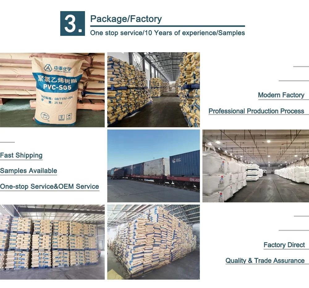 Pvc Resin Plastic In China Raw Materials K67/k65/k68 Pvc Resin Sg3/sg5 ...