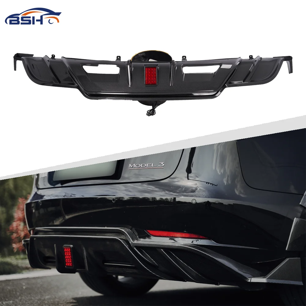 Turbo Style Model 3 Rear Diffuser Car Exterior Accessories Rear Bumper ...
