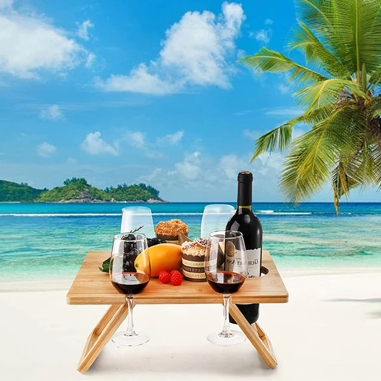 Outdoor Foldable Beach Tray - Vinos De Mesa Picnic Table