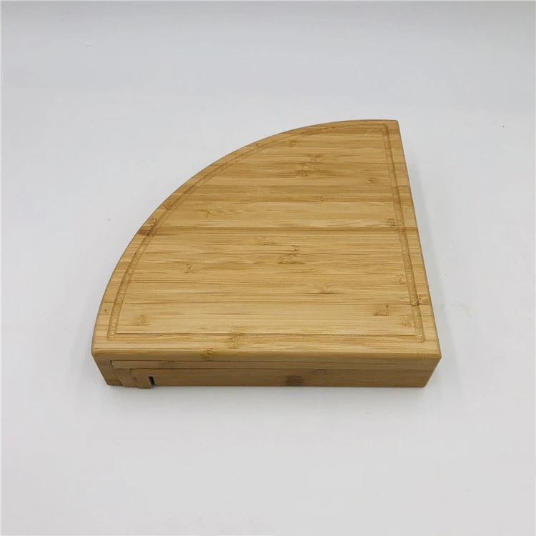 Hot Sell Creative Foldable Rotatable Bamboo Cheese Board With Knives ...