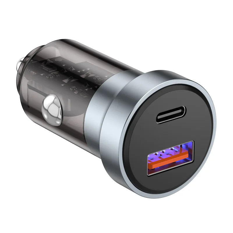 Mini 2in1 30w Fast Car Charge Quick Type-c Pd Usb Car Charger Qc18w ...